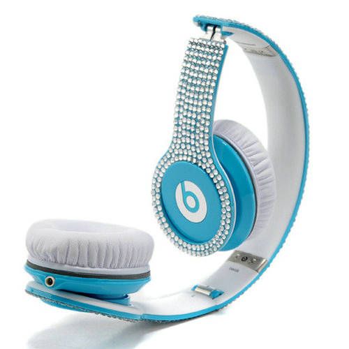 Beats By Dr Dre Solo HD studded diamond Headphones Blue