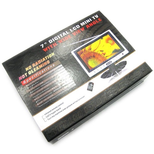 7 Inch Digital TFT LCD Mini TV with Wide View Angle + No Radiation