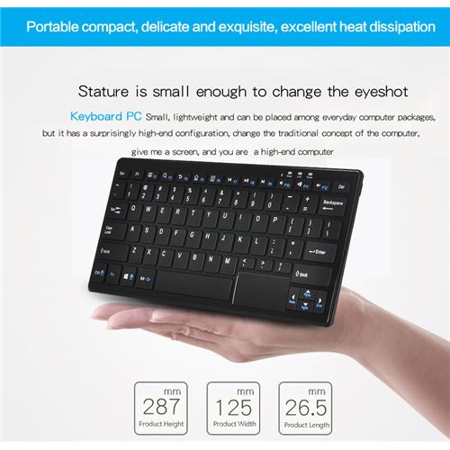 72 Key Keyboard PC - Windows 10, Intel Bay Trail CPU, 2GB RAM, 32GB ...